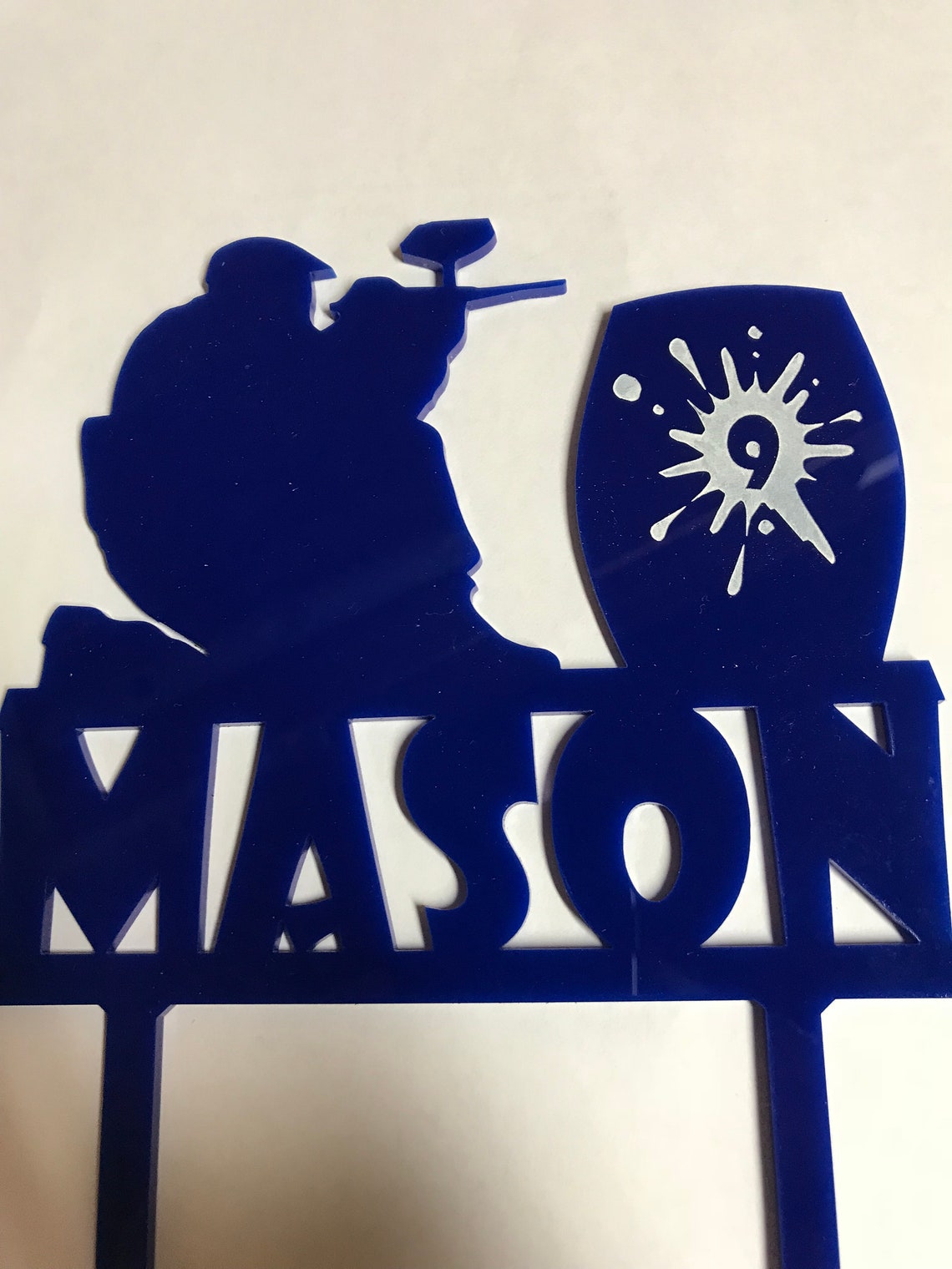 Paintball Character Personalized Birthday Cake Topper With | Etsy