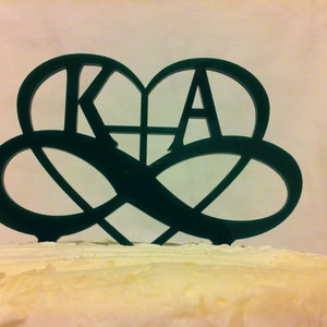 Infinity Wedding Cake Topper, Acrylic Personalized Monogram Infinity ...