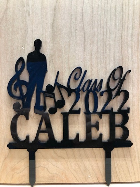 Personalized Graduation Cake Topper Music Notes With Choice of - Etsy