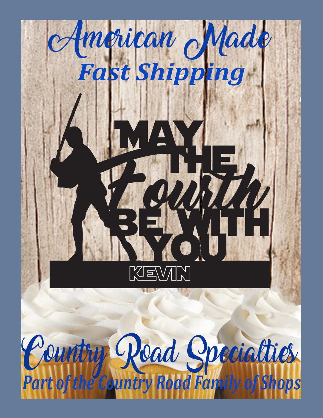 Luke Skywalker Personalized Birthday Cake Topper - May the Fourth Be ...