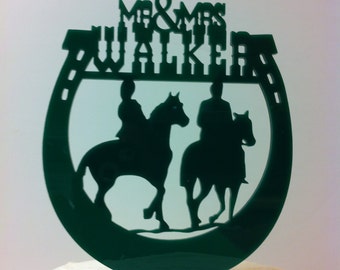 Personalized Monogram Country Western Horseshoe Cowboy Horse Acrylic ...