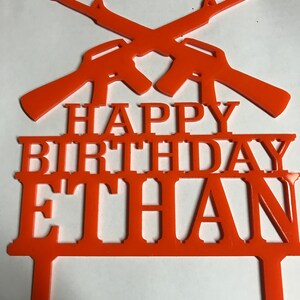 Custom Happy Birthday Laser Cut Acrylic Automatic Rifle - Etsy