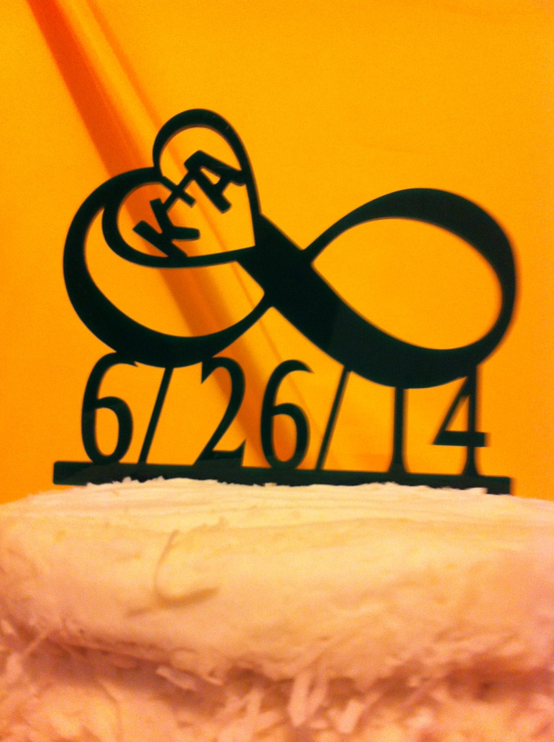 Acrylic Personalized Monogram Infinity, Initials Heart , Date, Custom ...