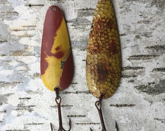 Fishing Lure Set Daredevil Spoon Lot Fish Old Antique Vintage | Etsy