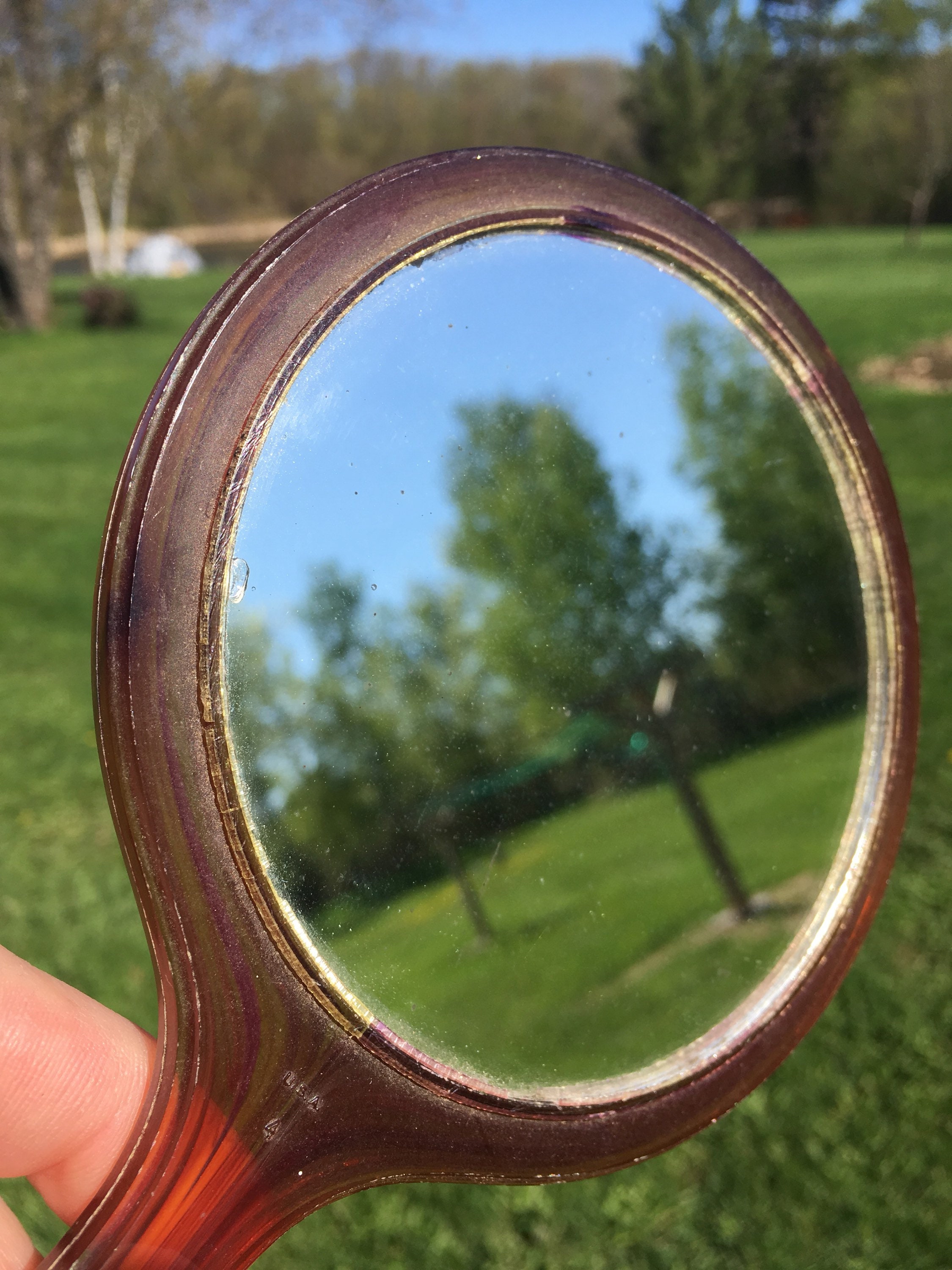 Vintage Bakelite Hand Mirror