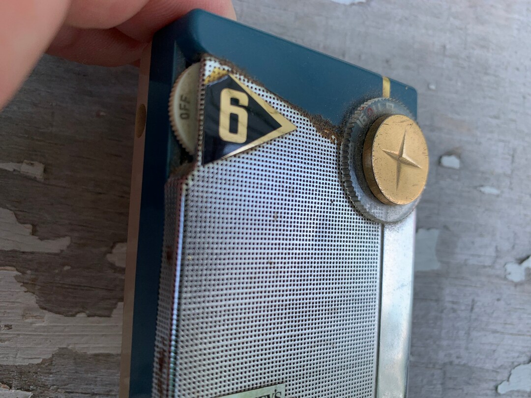 Transistor 6 Radio Penny's Micro Mini Retro Vintage Blue Silver Mid ...