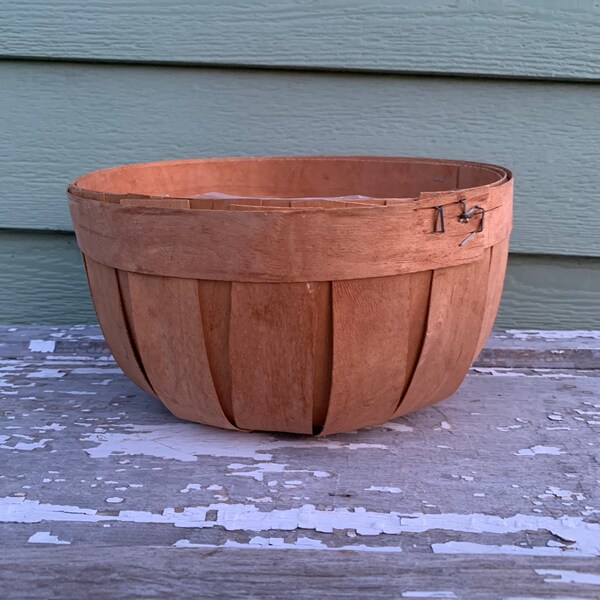 Wood Slat Basket - Etsy