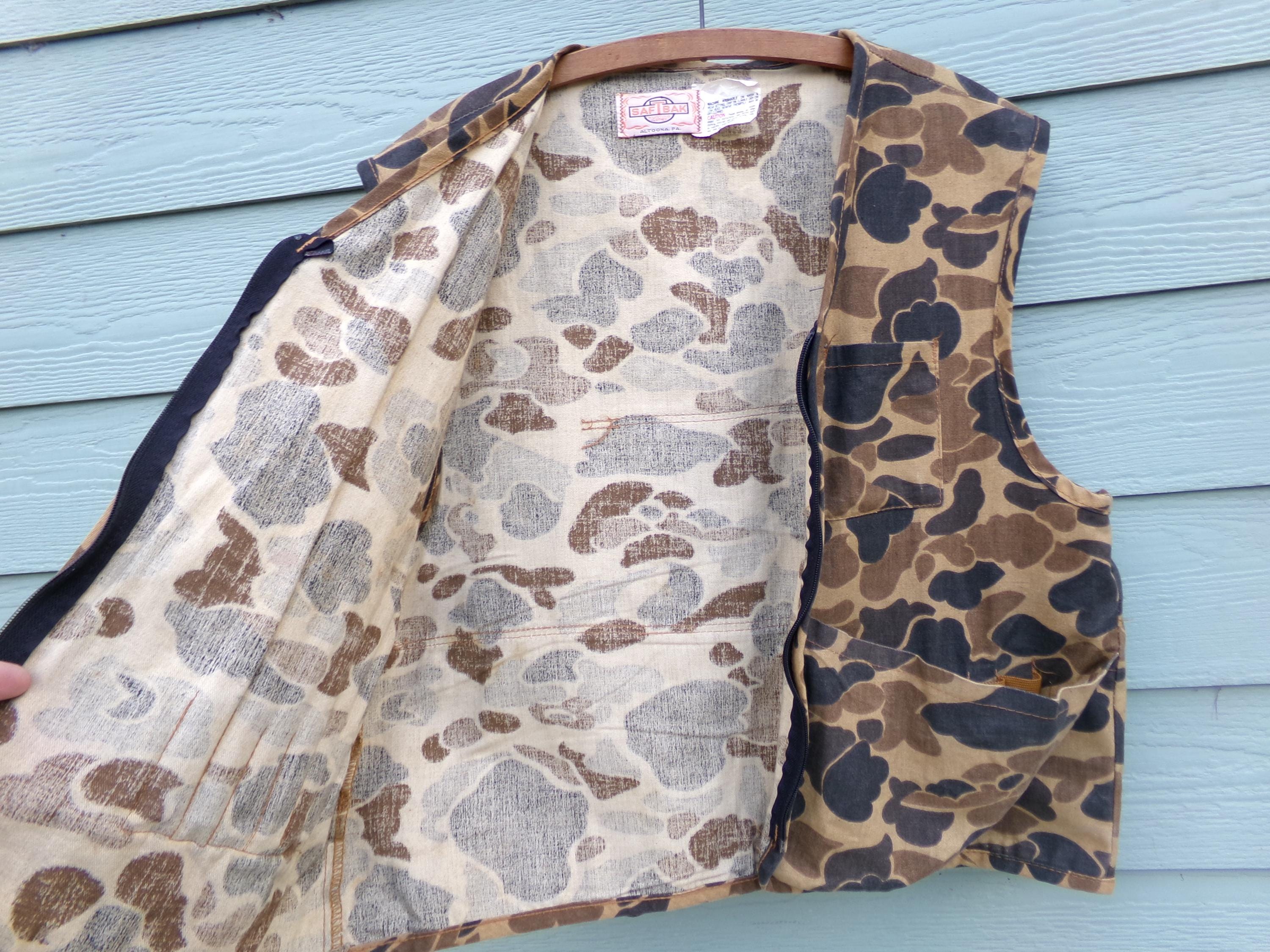 SAFTBAK Vest Camouflage Duck Hunting Upland Bird Vintage Top SAFTBAK Vest Camouflage Duck Hunting Upland Bird Vintage Top