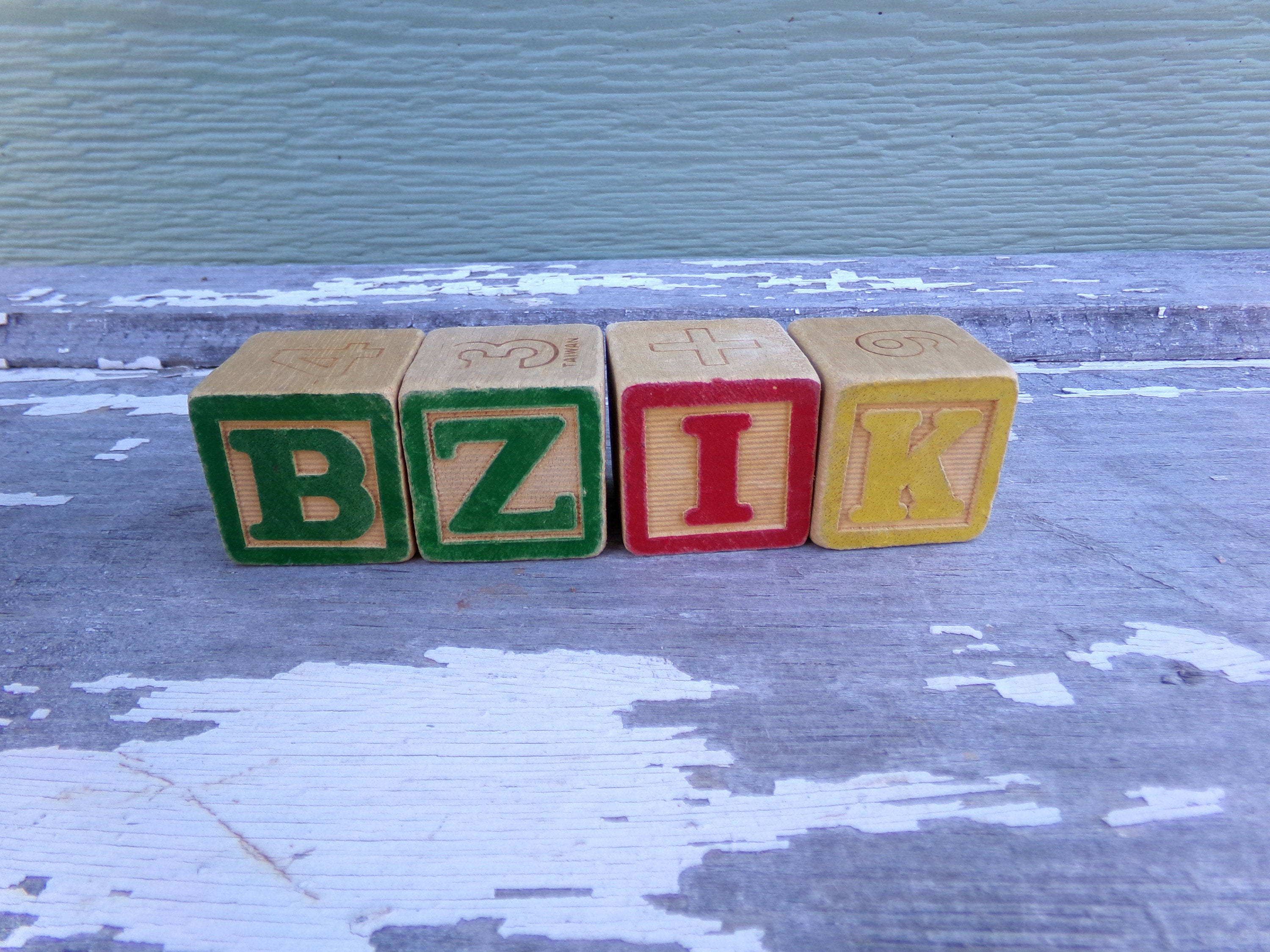 PRAY Toy Wood Blocks Word Letters Vintage Alphabet Set Wooden Block ...