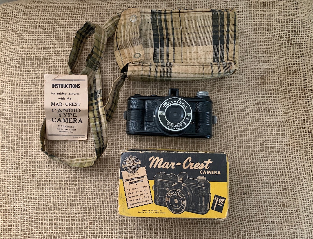 Mar-crest Camera Vintage Black Silver Chicago Retro Home Decor ...