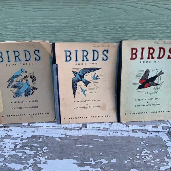 Vintage Bird Book - Etsy