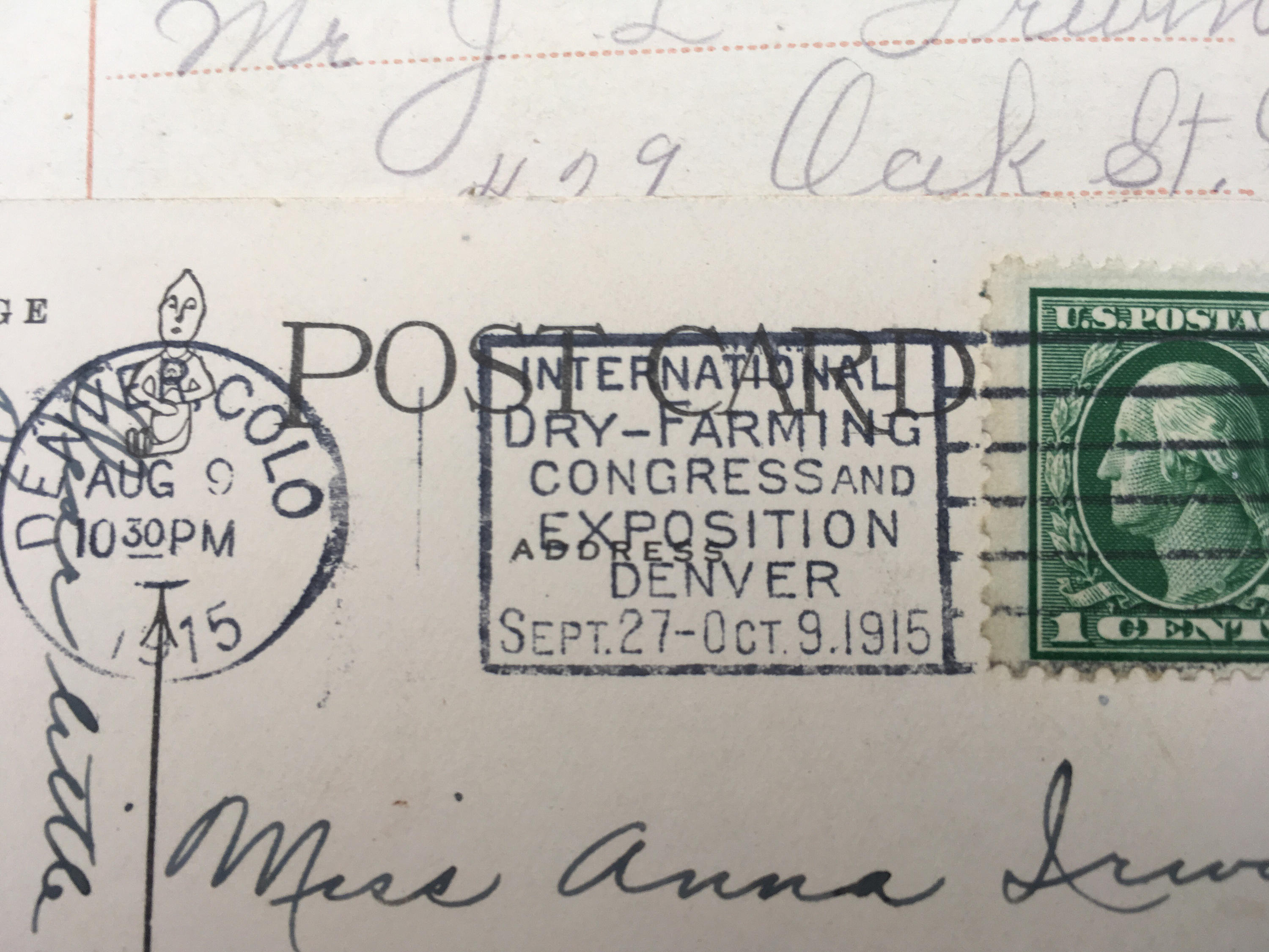 Colorado postcards ephemera paper Denver used postage stamp | Etsy