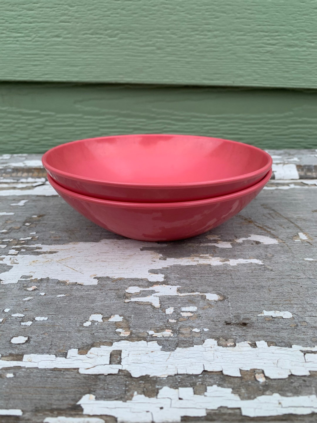 Sun Valley Melmac Hot Pink Picnic Bowl Set Bowls Melamine Vintage ...