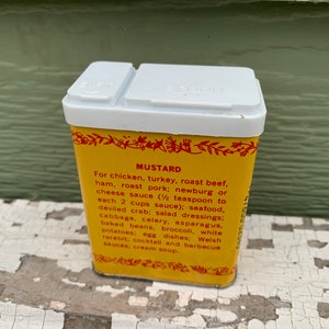 Durkee Ground Mustard Spice Tin Yellow Vintage Metal Small - Etsy