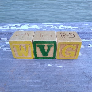 TED Toy Wood Blocks Word Letters Vintage Alphabet Set Wooden Block ...