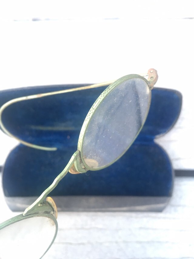 Eyeglasses Vintage Spectacles Copper Brass Ornate Delicate | Etsy