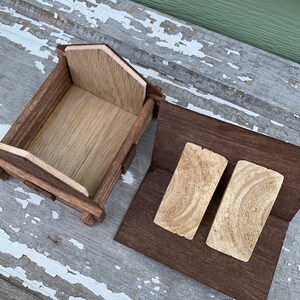 ONE Log Cabin Box Container Folk Art Wood Wooden Jewelry Trinket ...