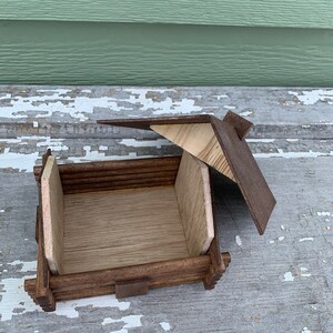 ONE Log Cabin Box Container Folk Art Wood Wooden Jewelry Trinket ...