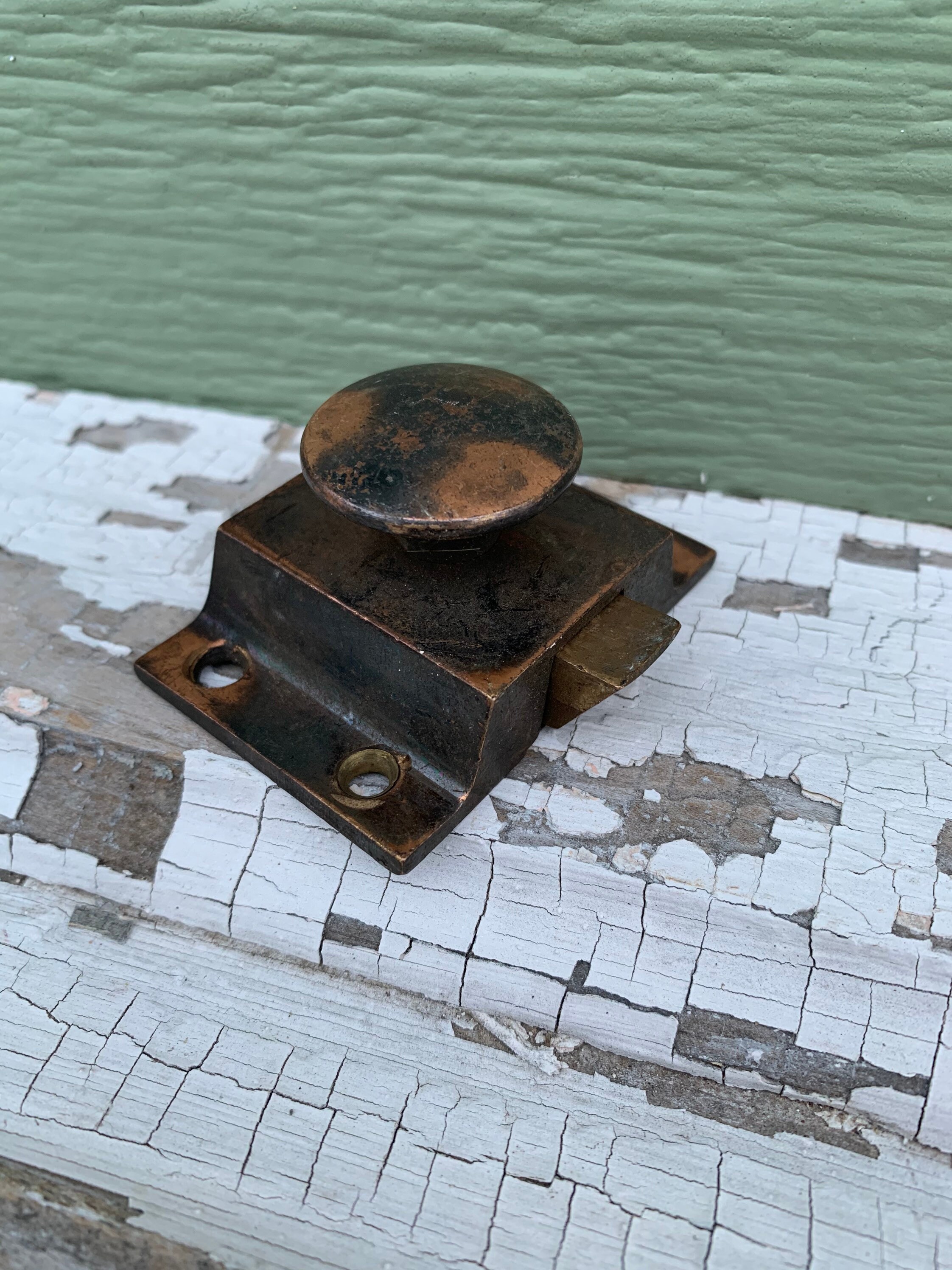 Brass Latch Hardware Twist Knob Furniture Lock Spring Loaded - Etsy UK