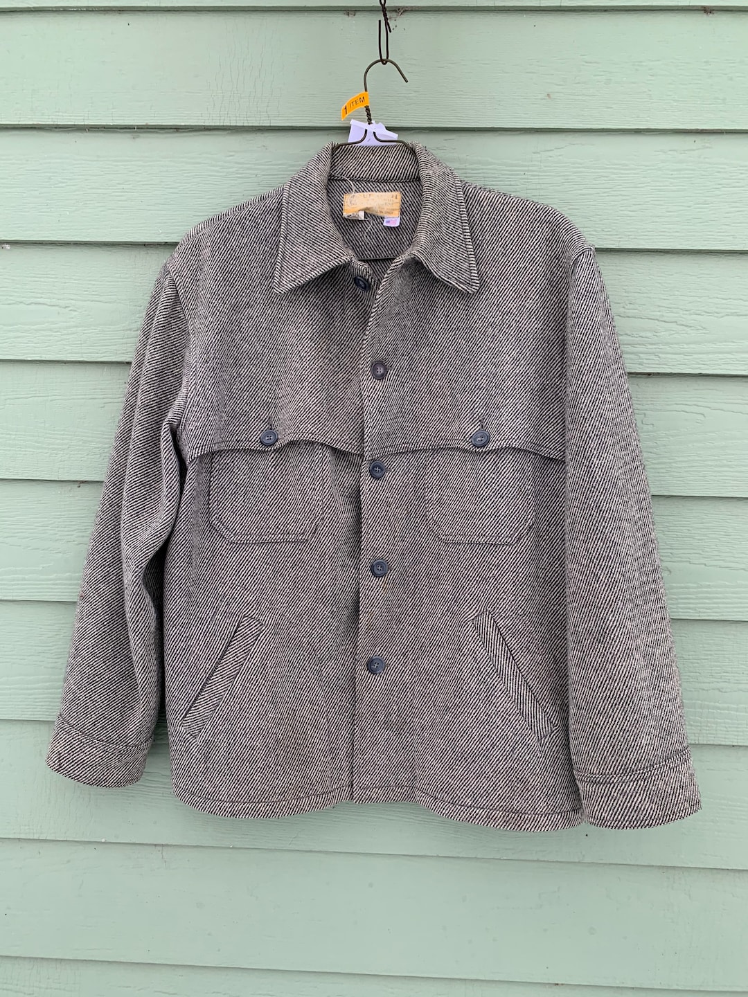 Bemidji Wool Coat Jacket Button up Hunting Fall Winter Men's Cabin 46 ...