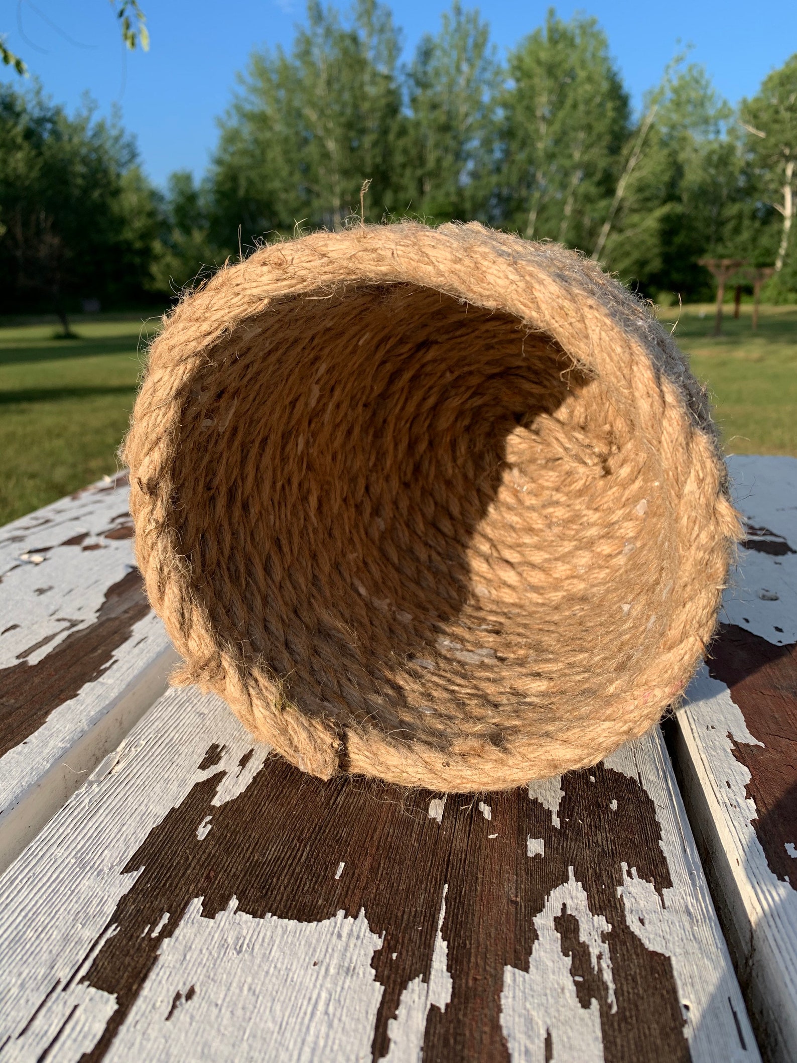 Bee skep decorative handmade Jute rope honey bee cute country | Etsy