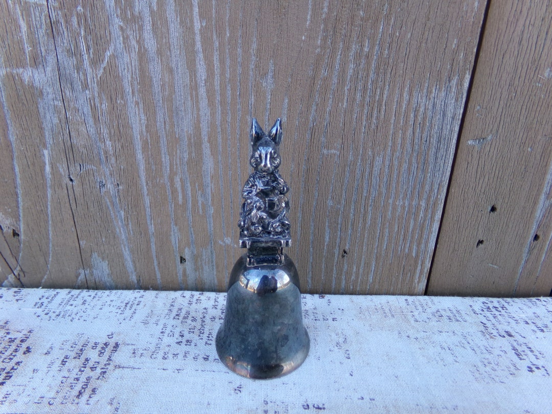 Bunny Bell Easter Bunny Beatrix Potter Silver Plated Vintage Mom Rabbit ...