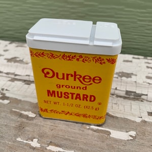 Durkee Ground Mustard Spice Tin Yellow Vintage Metal Small - Etsy