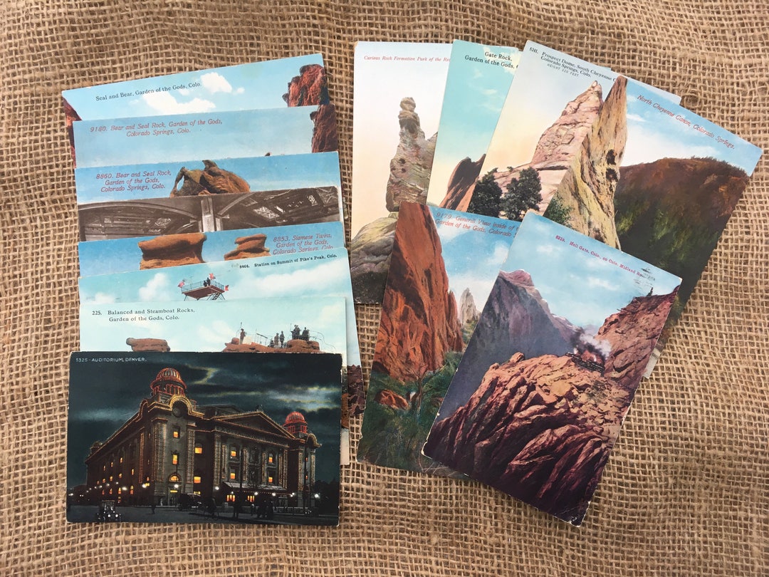 Colorado Postcards Ephemera Paper Denver Used Postage Stamp One Cent ...