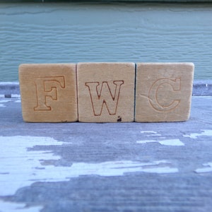 TED Toy Wood Blocks Word Letters Vintage Alphabet Set Wooden Block ...