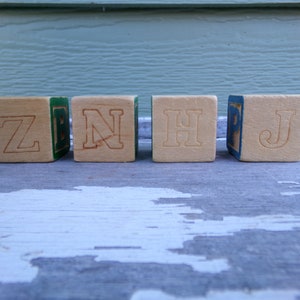 PRAY Toy Wood Blocks Word Letters Vintage Alphabet Set Wooden Block ...
