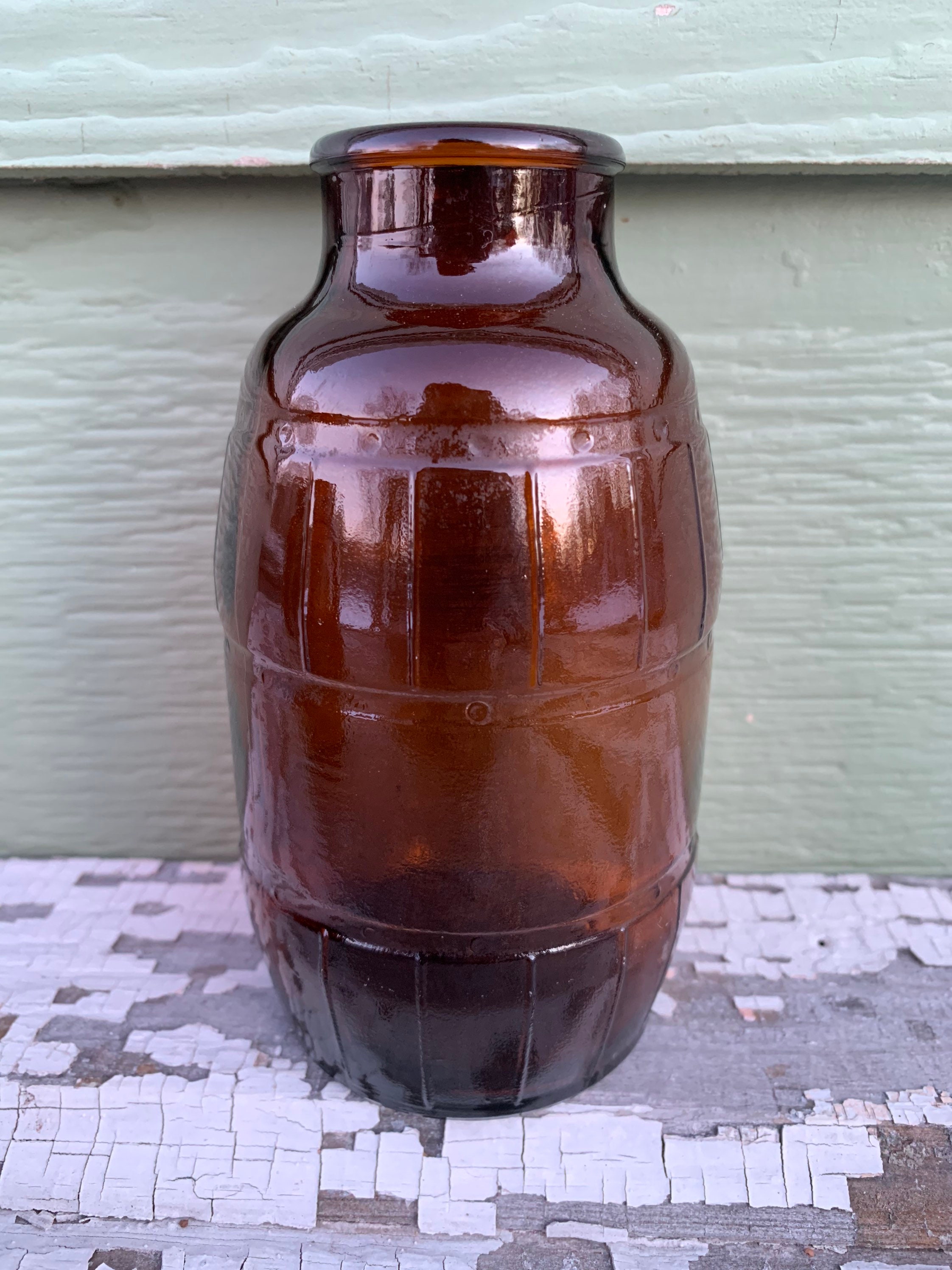 Barrel Beer Bottles Schmidt Wide Big Mouth Short Vintage Brown | Etsy