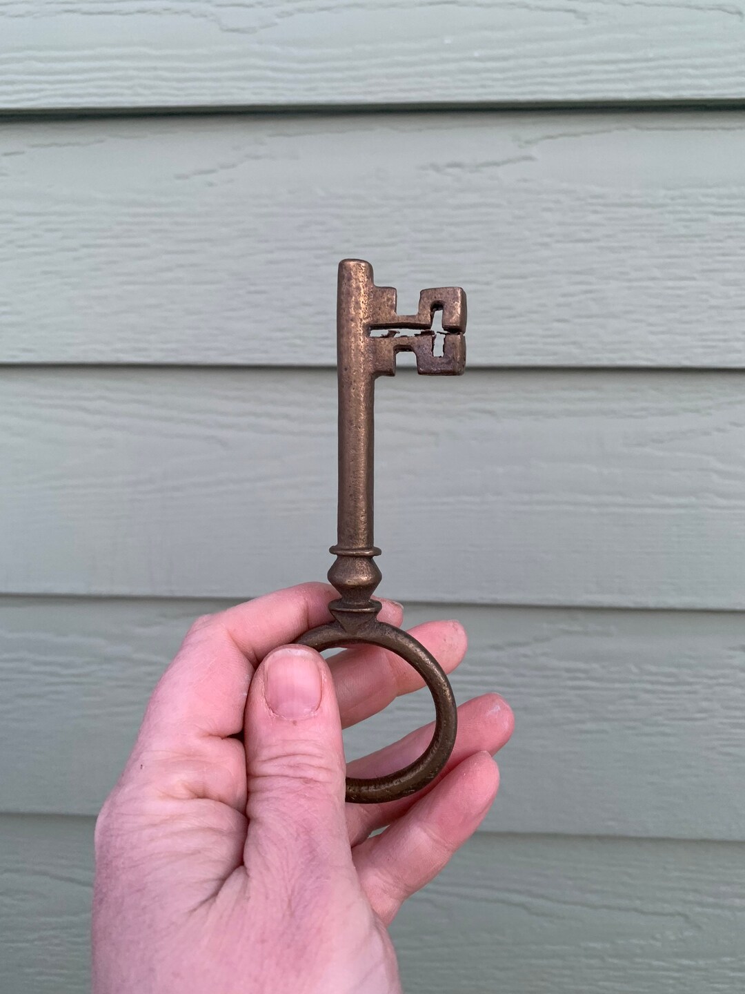 Large Skeleton Key Brass Heavy Decorative Metal Vintage 25 - Etsy