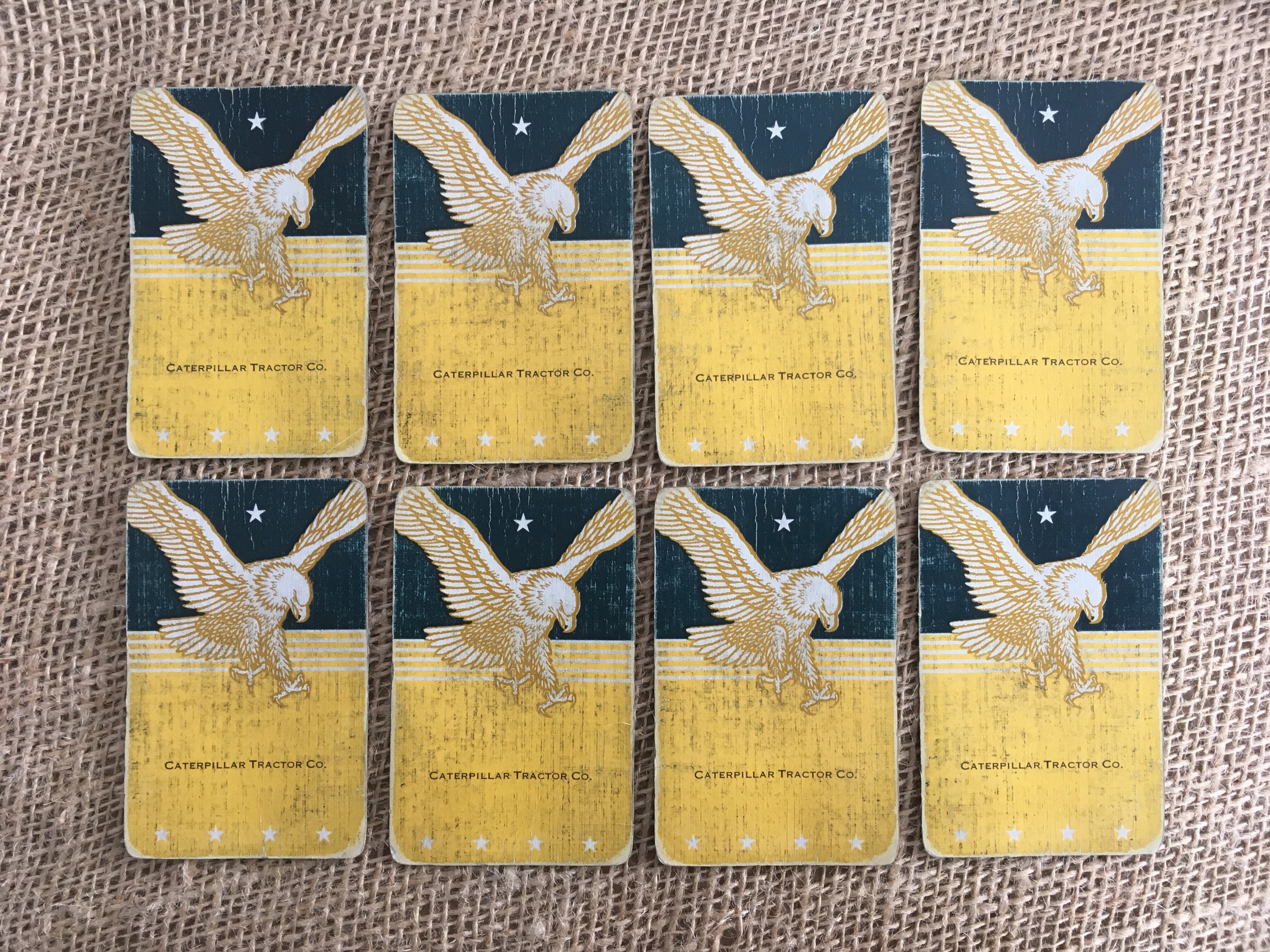 Caterpillar Tractor Co Card Deck Eagle Playing Poker Complete | Etsy