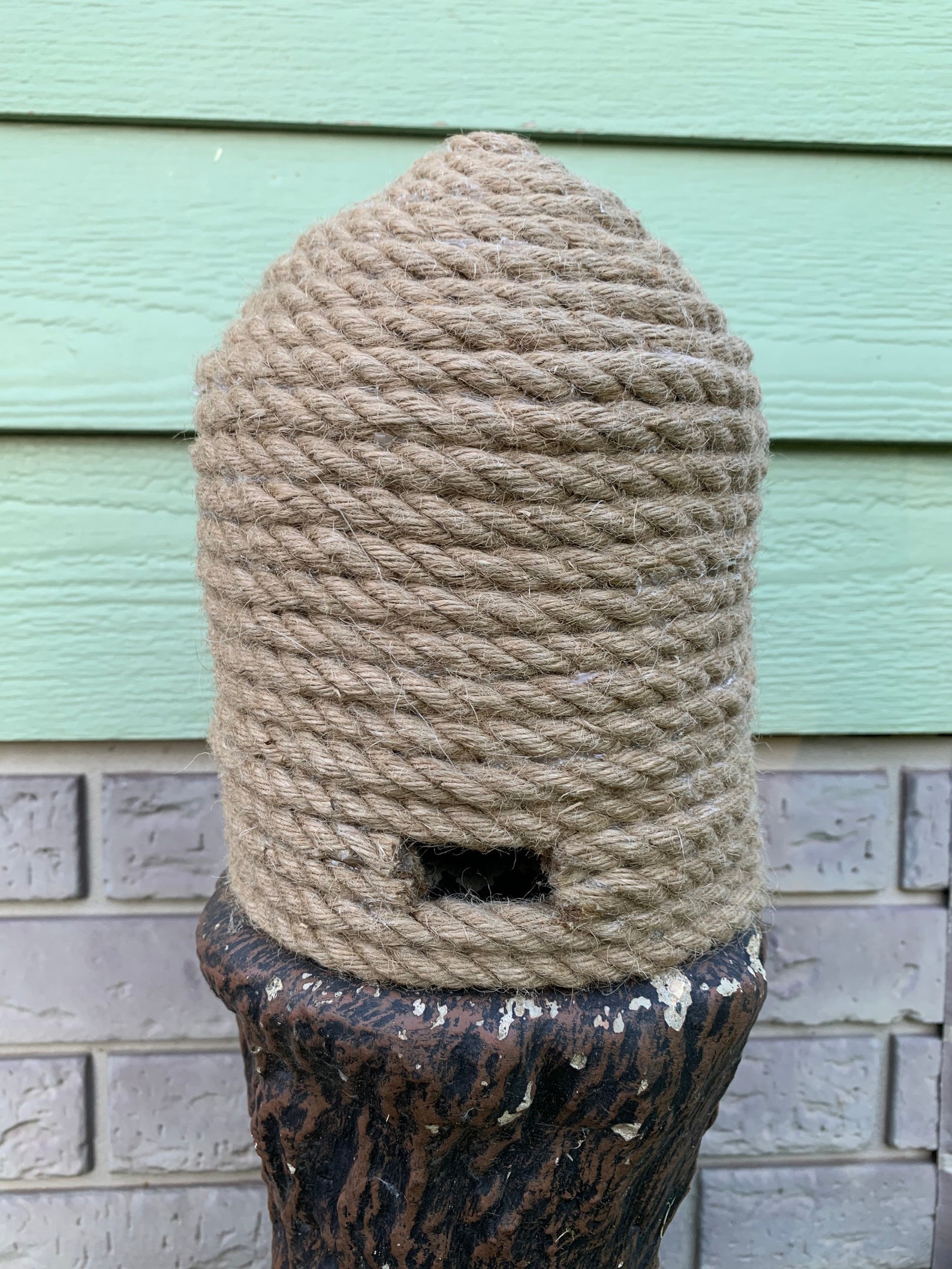 Bee Skep Decorative Handmade Jute Rope Honey Bee Cute Country | Etsy
