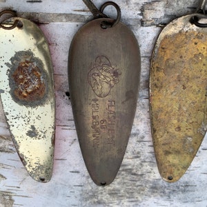Fishing Lure Set Daredevil Spoon Lot Fish Old Antique Vintage Cabin ...