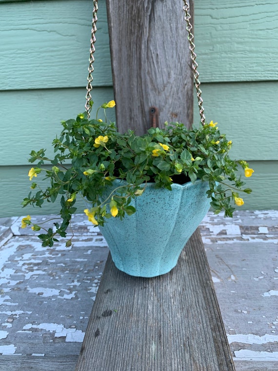 Red Wing Hanging Planter Pottery Pot and Vintage Zephyr Blue - Etsy