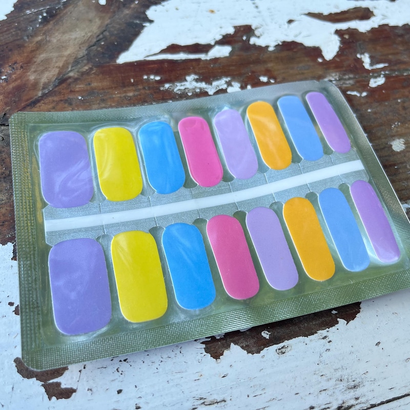 Solid Nail Stickers - Etsy