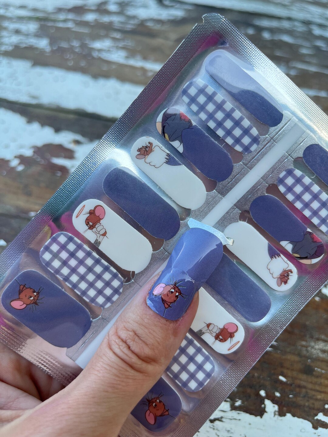Tom Jerry Pattern Nail Polish Sticker Wraps - Etsy