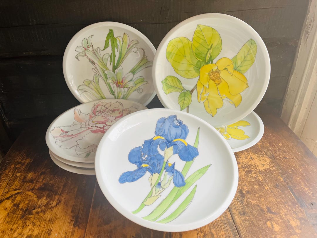 Set of 9 Retro IKEA of Sweden MIDSOMMAR Salad Plate / Spal Portugal ...