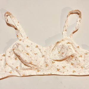 Vintage Cotton Bra 70s Retro Cotton Brassiere Ladies Lingerie Underwear ...
