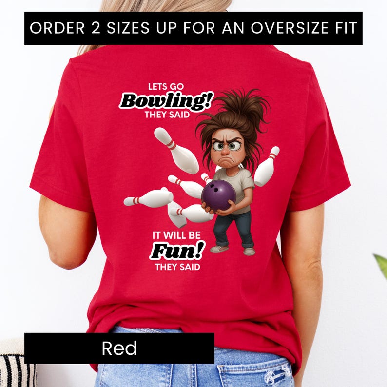 Funny Bowling Shirt for Women, Back Print, Let’s Go Bowling Shirt ...