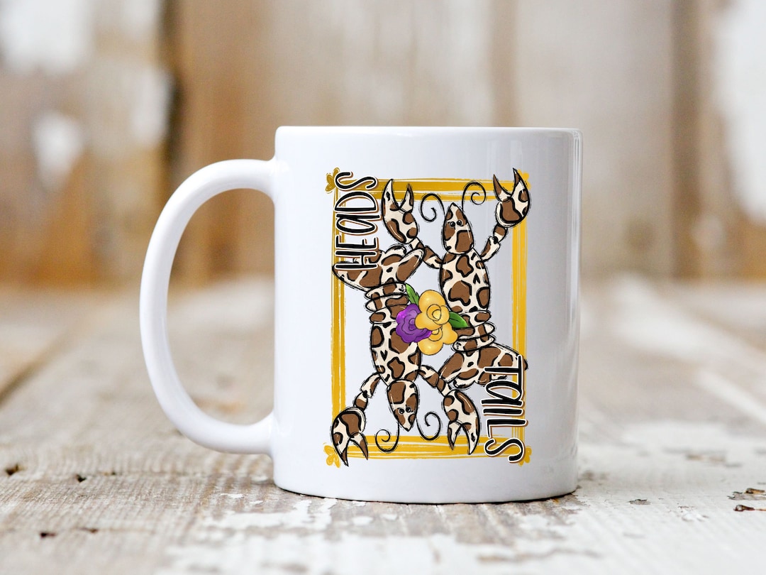 Leopard Floral Crawfish Mug, Crawfish Mug, Crawfish Boil, Mardis Gras ...