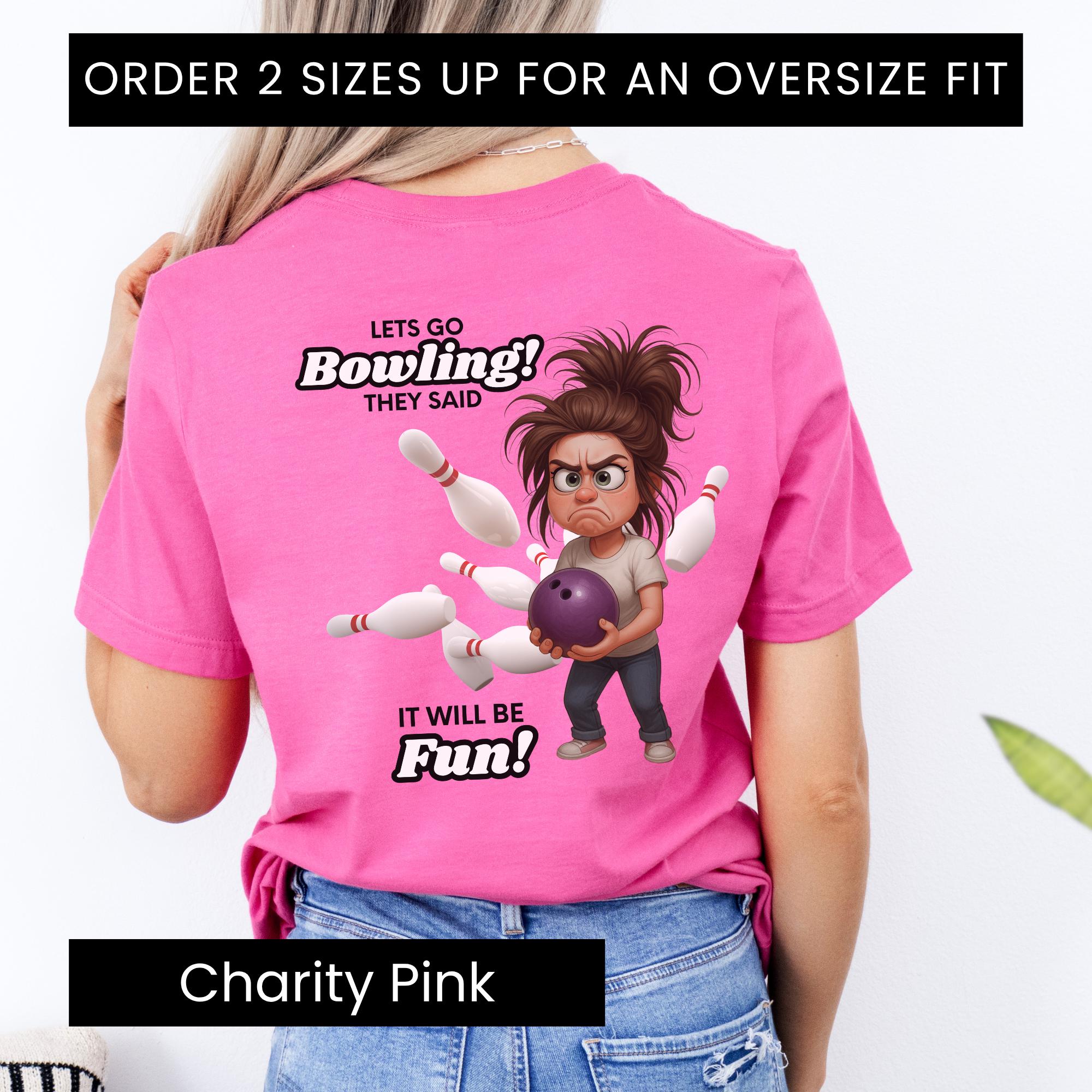 Funny Bowling Shirt for Women, Back Print, Let’s Go Bowling Shirt ...