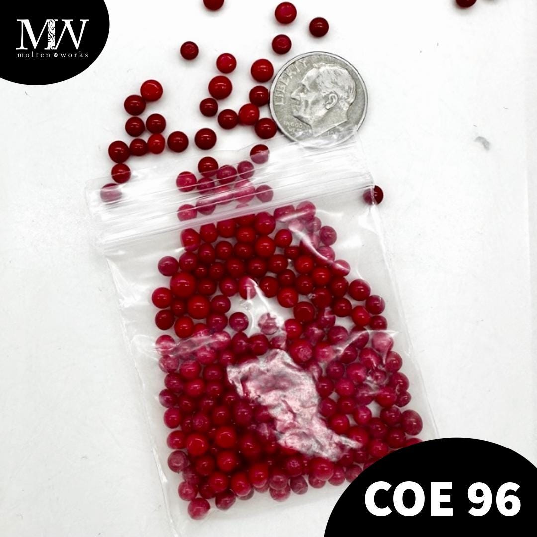 COE96 Mini Beads - Cherry Red Opal - Etsy