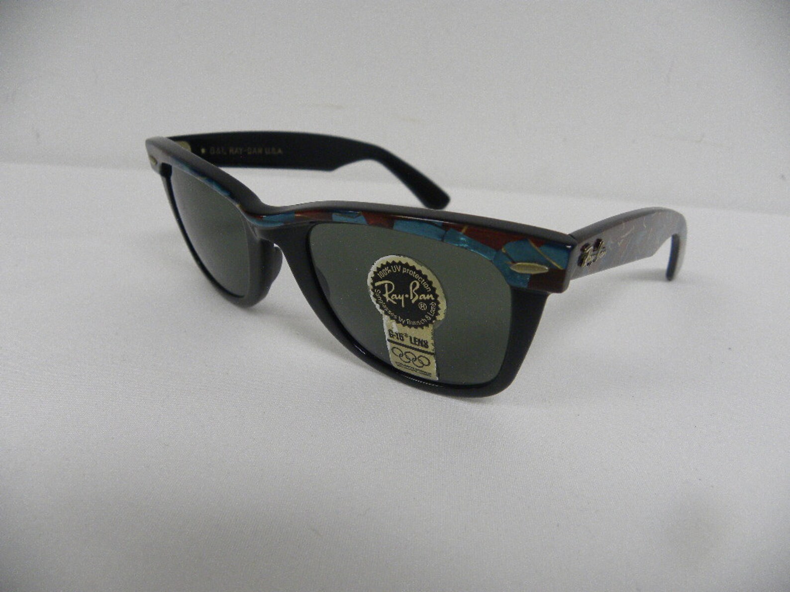 New Vintage B&L Ray Ban Wayfarer Turquoise Mosaic Ebony Street Neat ...