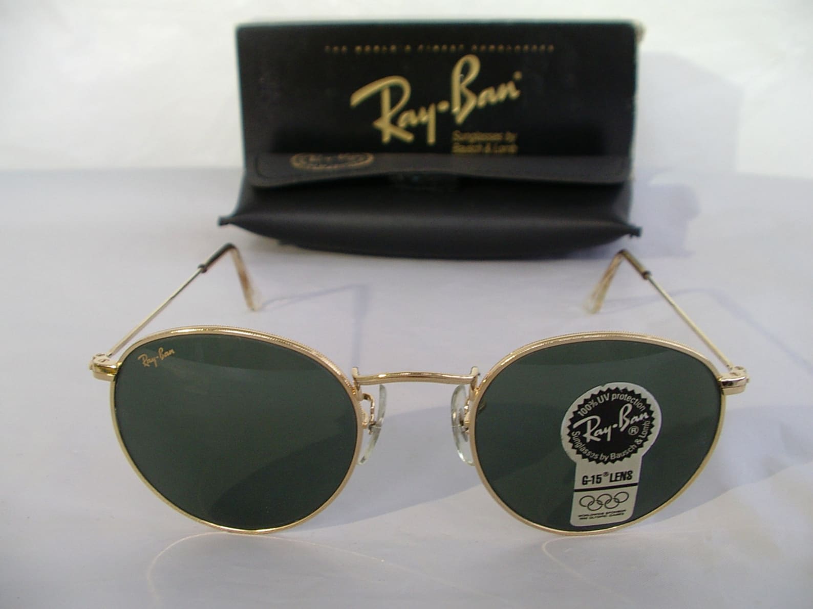 New Vintage B&L Ray Ban Classic Round Metal Gold G-15 49mm W0603 ...