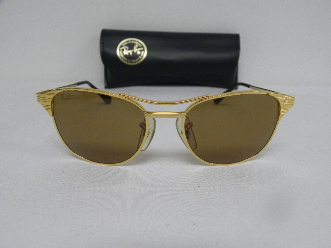 New Vintage B&L Ray Ban Signet Gold Tortoise B-20 Chromax Sunglasses ...