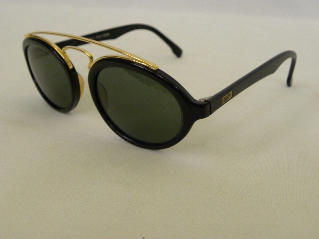 New Vintage B&L Ray Ban Gatsby Style 6 Oval Black Ebony G-15 New Vintage B&L Ray Ban Gatsby Style 6 Oval Black Ebony G-15