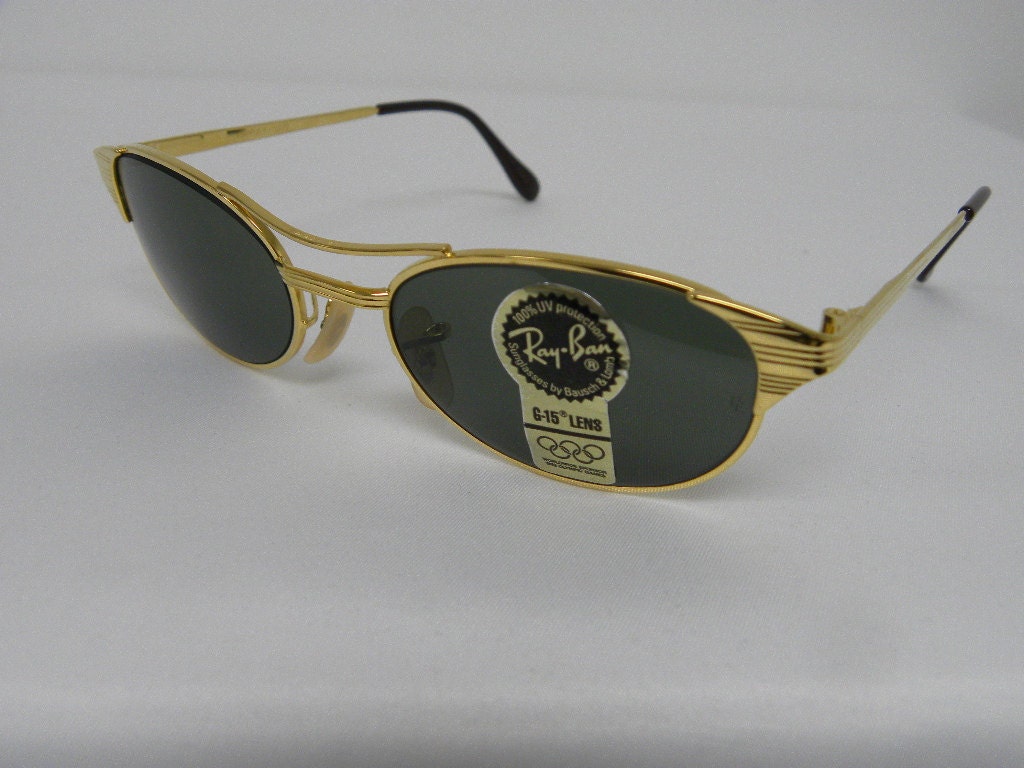 New Vintage B&L Ray Ban Signet Oval Gold G1-5 W1394 Sunglasses Usa - Etsy