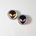 PAIR Alien Iridescent Stainless Steel Screw Fit Plugs Space Martian ...
